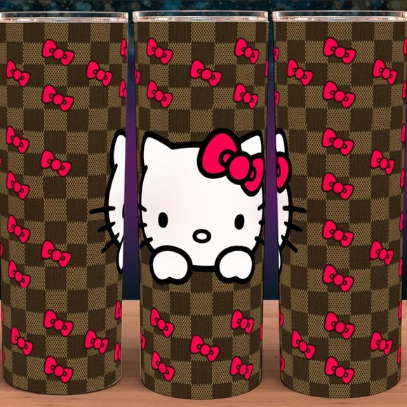 Hello Kitty | Dining | Hello Kitty Luxury Checkered With Bows Tumbler ...